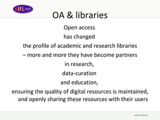 Open access projects and libraries | PPT