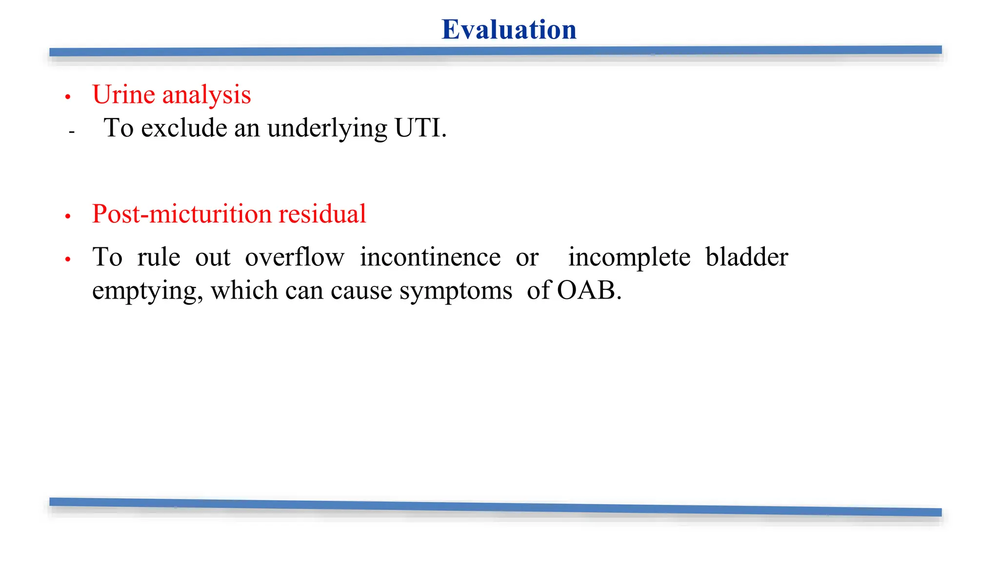 OVERACTIVE BLADDER AND THEIR MANAGEMENT. | PPTX