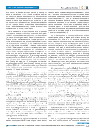 On Modeling Water Transport in Polymer Electrolyte Membrane Fuel Cell_Crimson Publishers | PDF