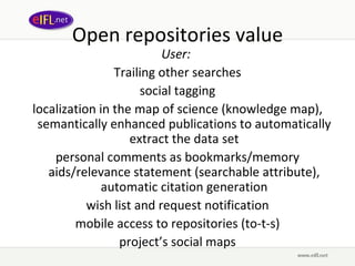 Management, Population and Marketing of institutional repositories | PPT