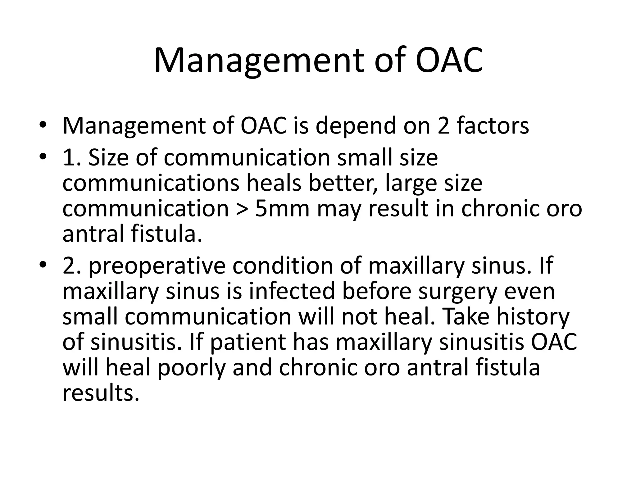 Oroantral fistula | PPTX
