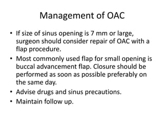 Oroantral fistula | PPTX