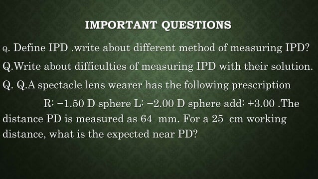 O.A. 2ND & 3RED YEAR CLASS REGARDING BASIC ABOUT IPD class | PPT