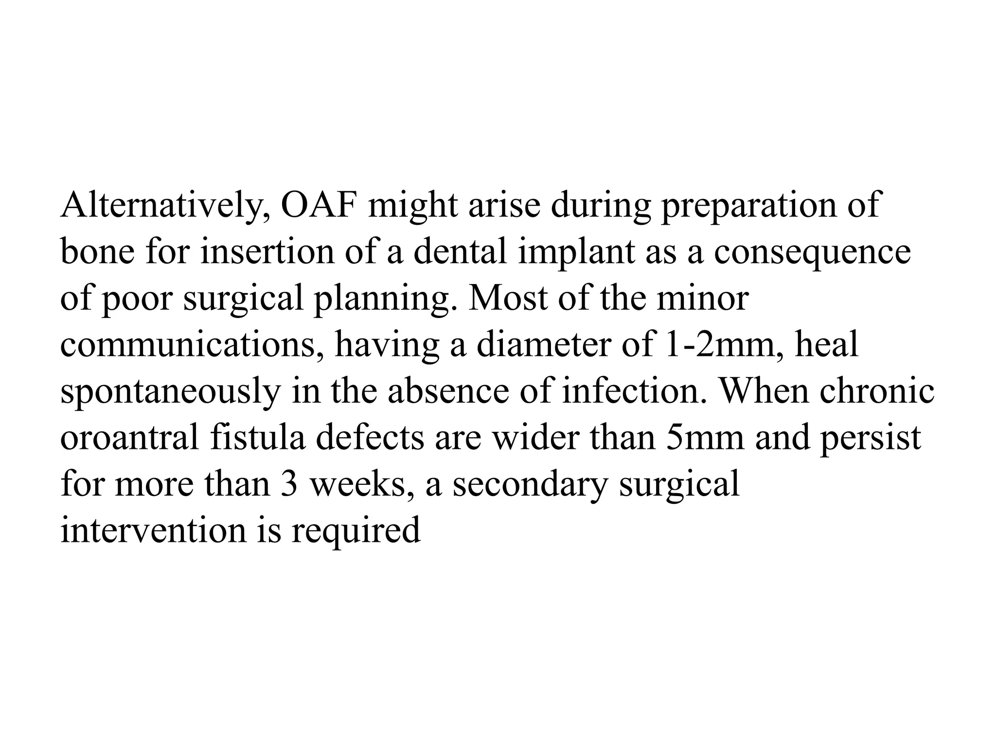 Oroantral Communication and Oroantral Fistula | PPTX