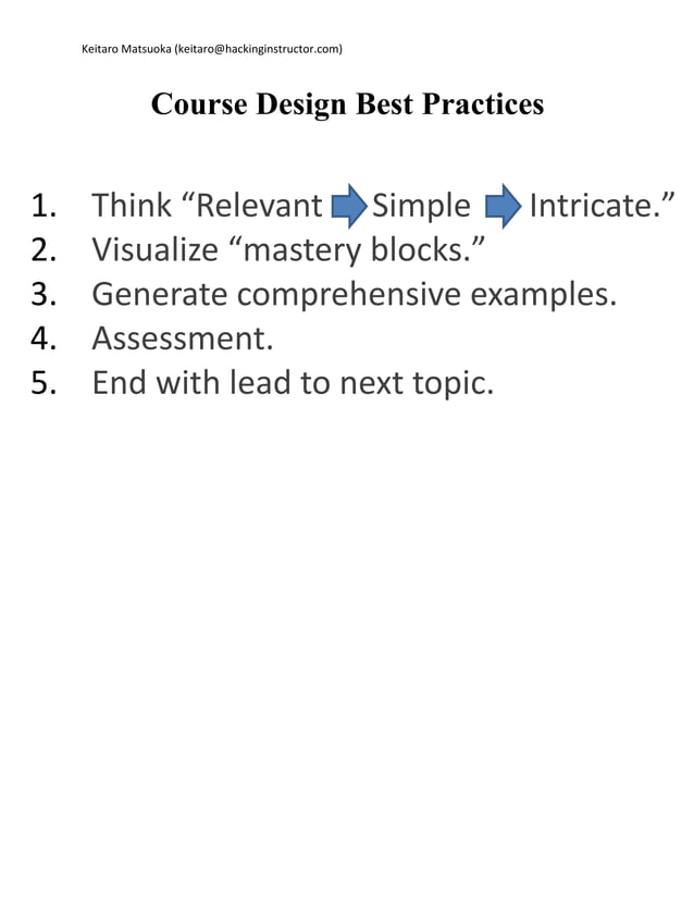 Course Design Best Practices | PDF