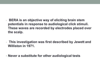 Otoacoustic Emission & BERA | PPTX