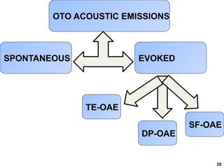 OAE in Pediatric Population a good ppt for audiology students | PPTX