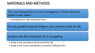 Oa epidemiology in india | PPTX | Bone and Joint Conditions | Diseases ...