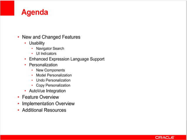 R12.2 TOI Implement and Use OAF - Usability, Personalization & Extensibility Enhancements | PPT
