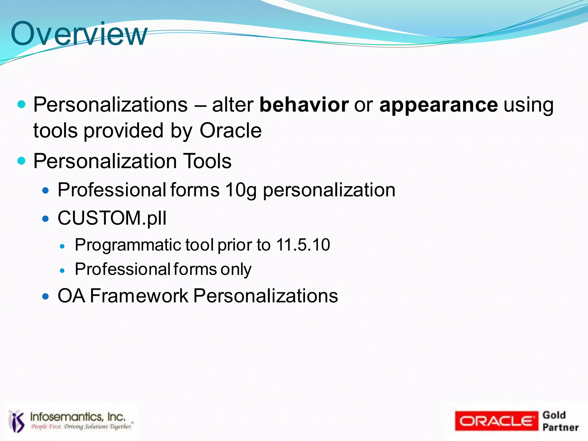 Oaf personalization examples | PDF
