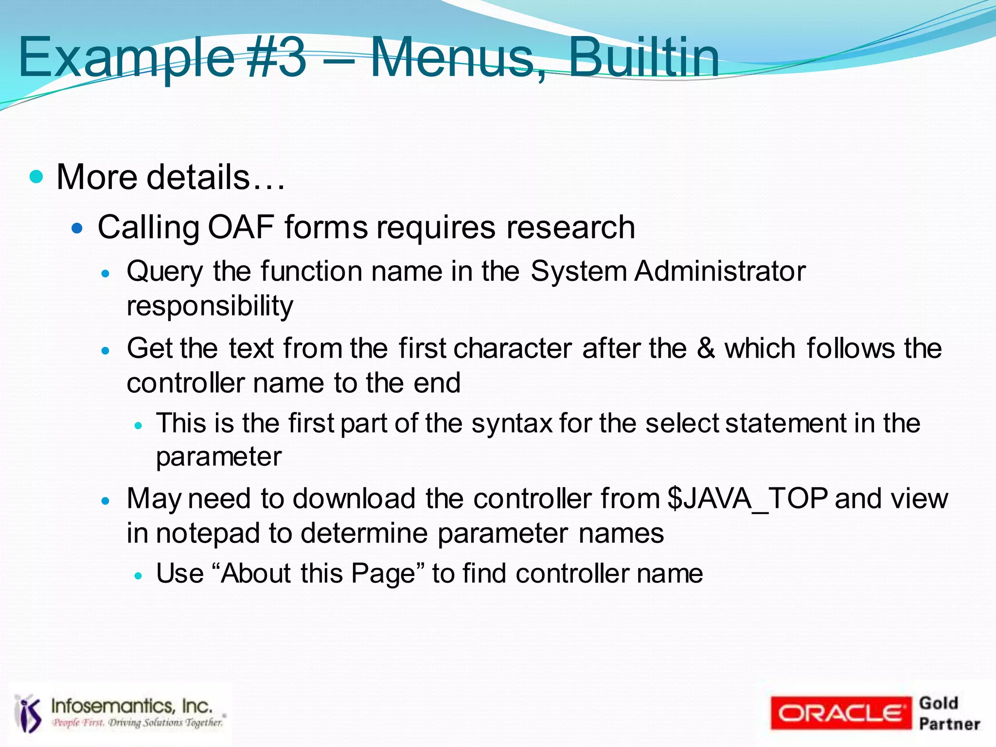 Oaf personalization examples | PDF