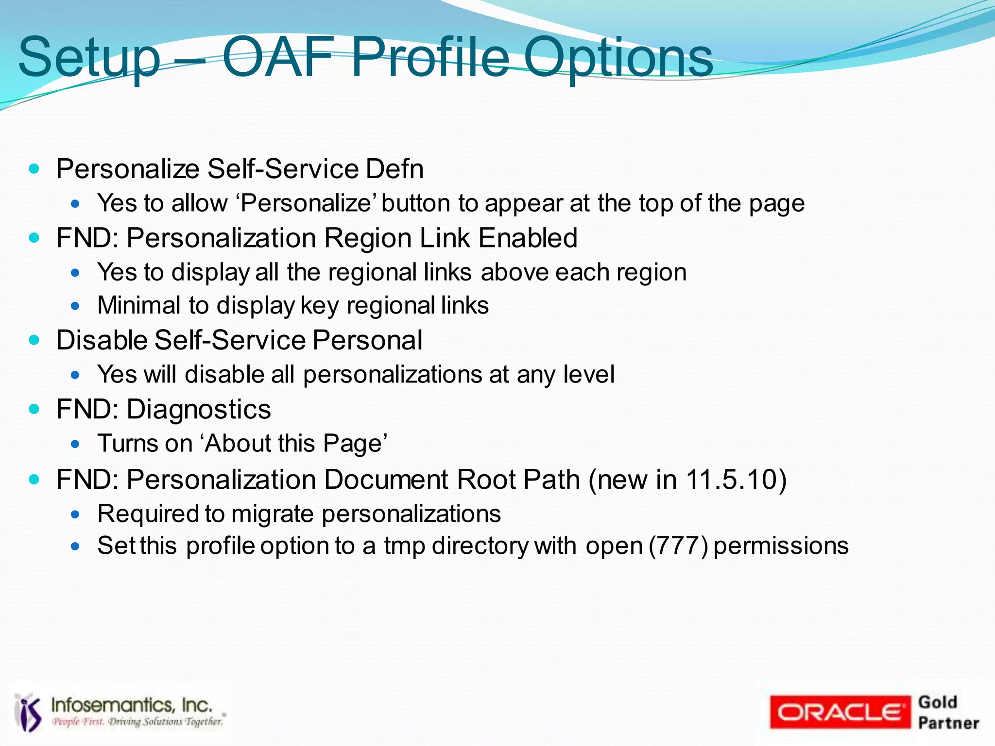 Oaf personalization examples | PDF