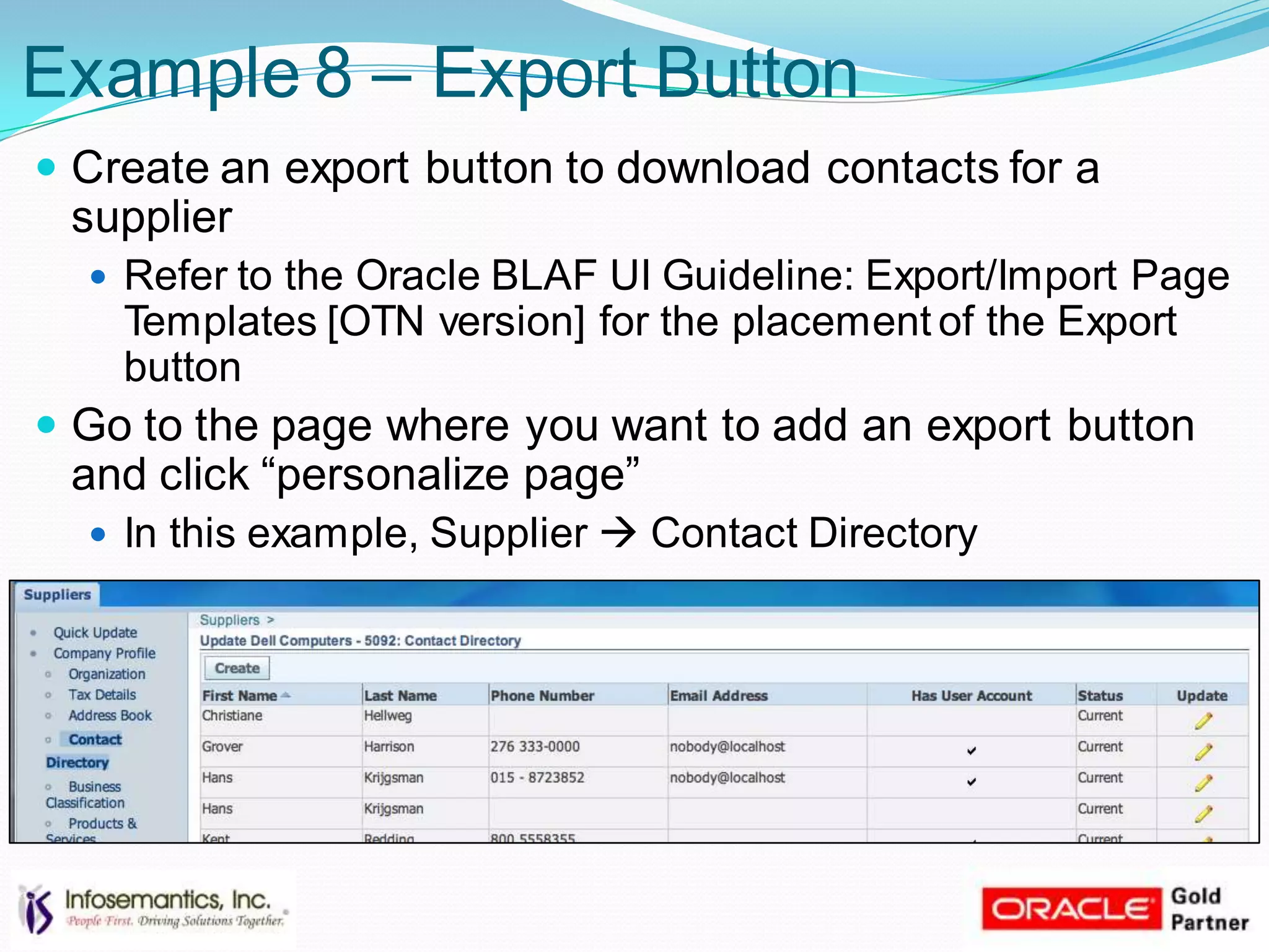 Oaf personalization examples | PDF