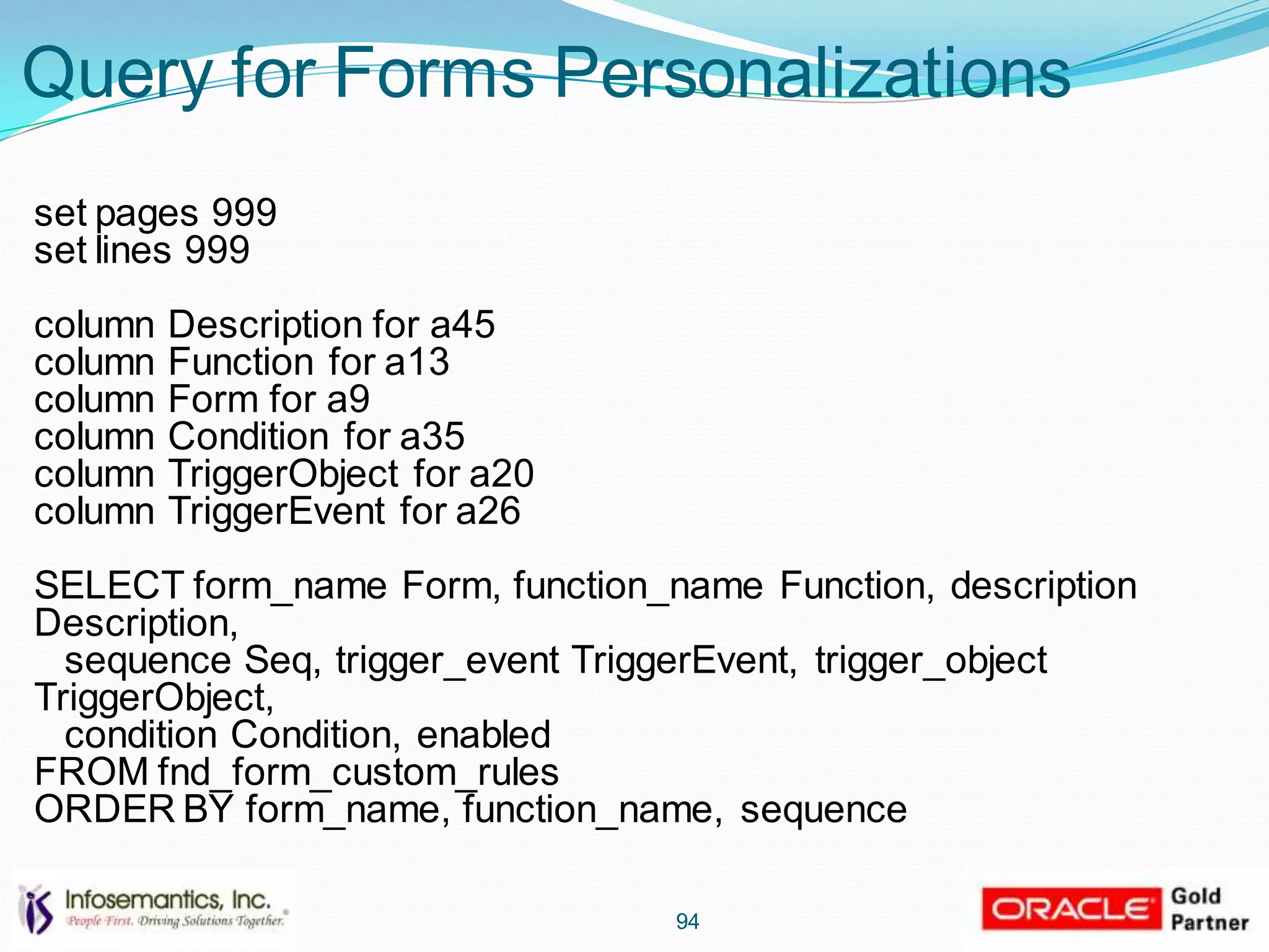 Oaf personalization examples | PDF
