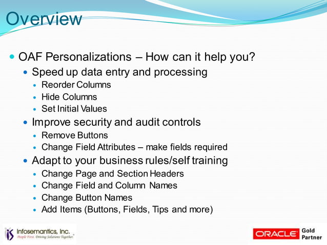 Oaf personalization examples | PDF