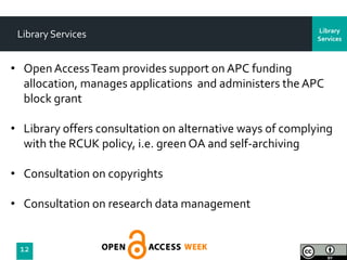 Open Access Publishing: Understanding the implications for the Arts and Humanities | PPTX