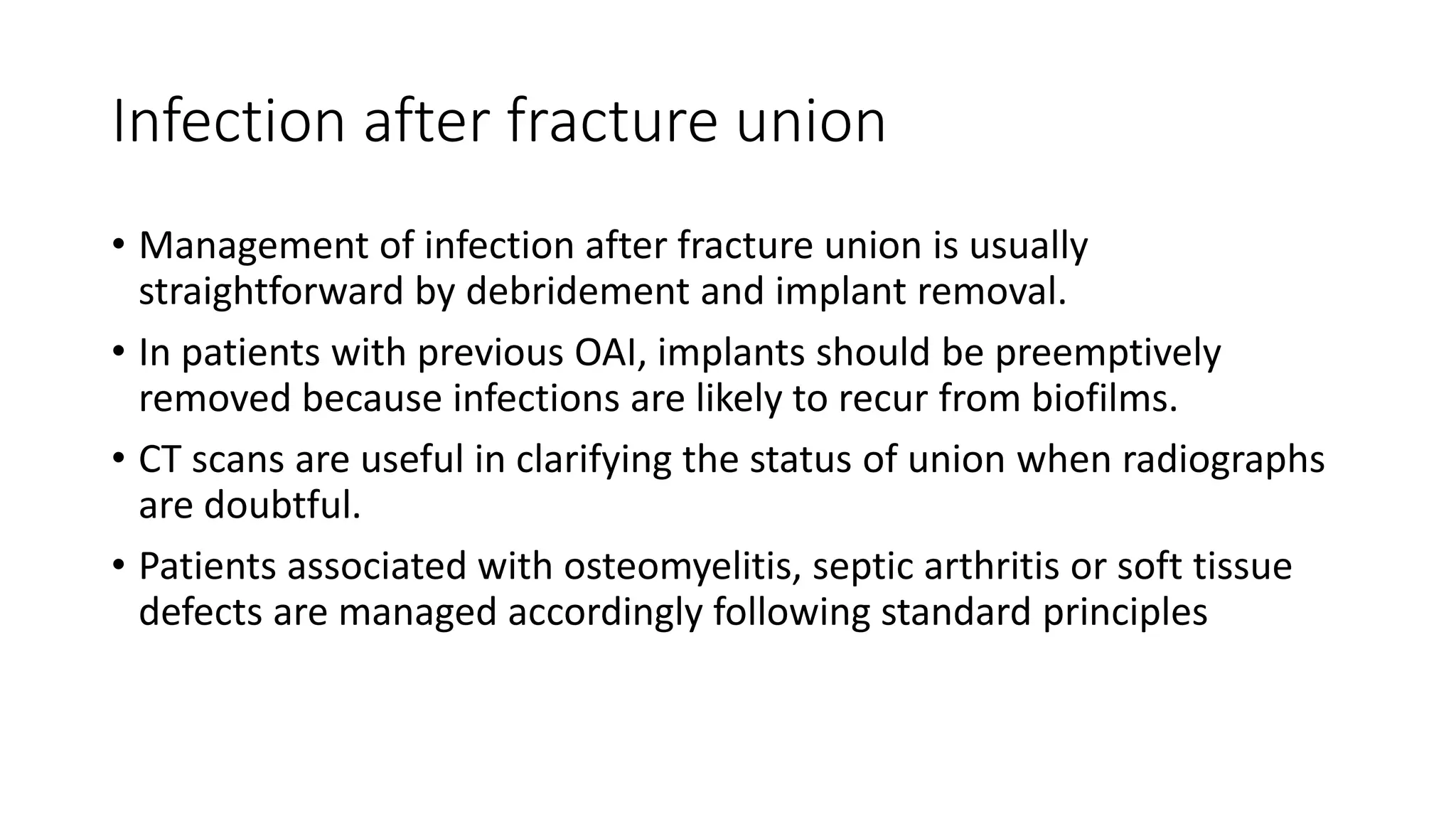 infection after fracture osteosynthesis | PPTX