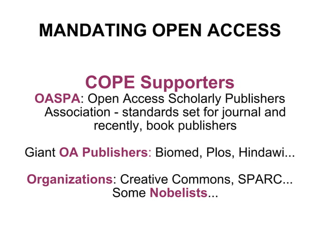 Open Access for Beginners, vol. 2 | PPT