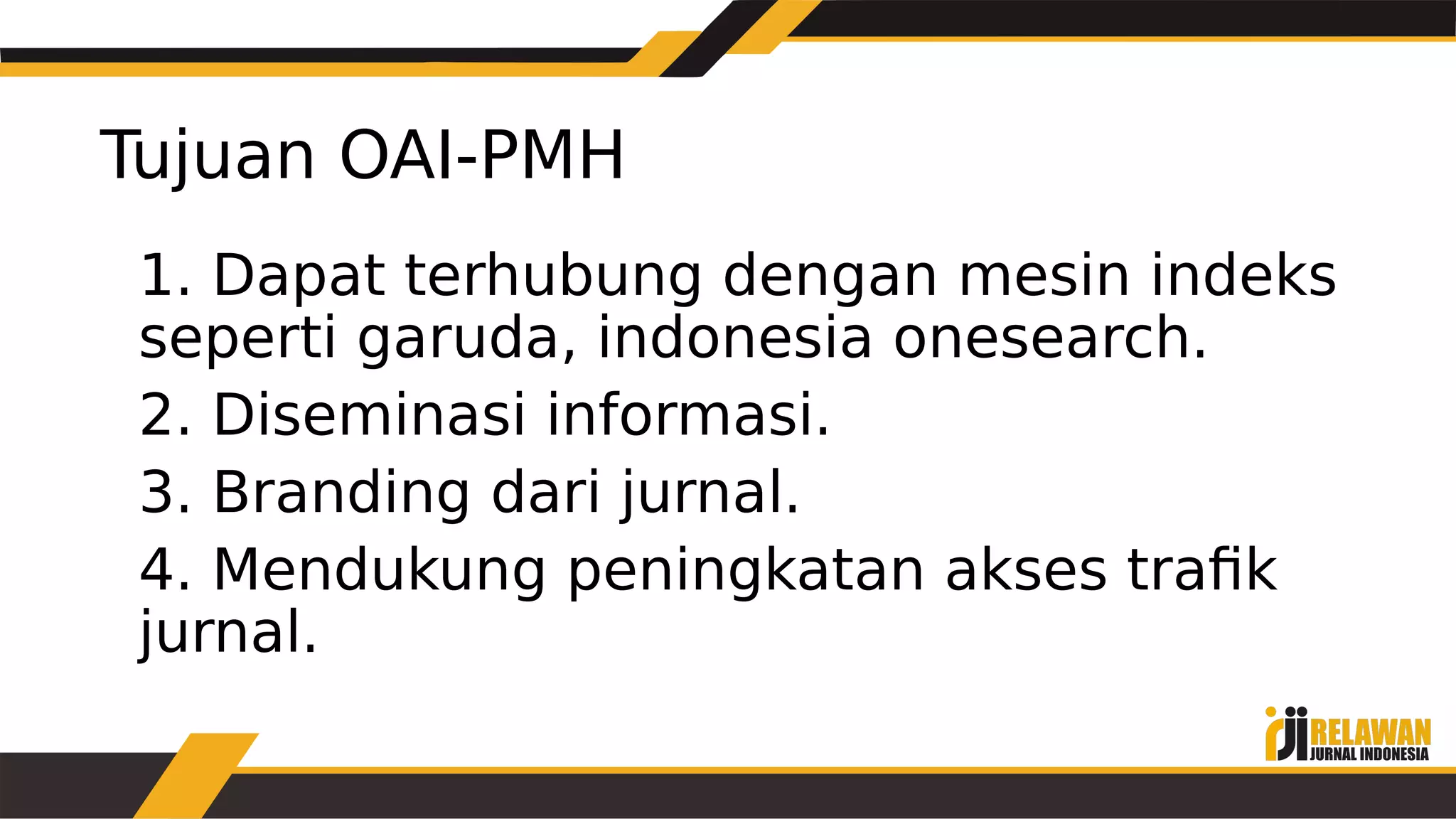 Registrasi OAI PMH | PDF