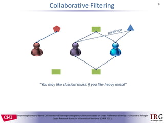 Improving Memory-Based Collaborative Filtering by Neighbour Selection ...