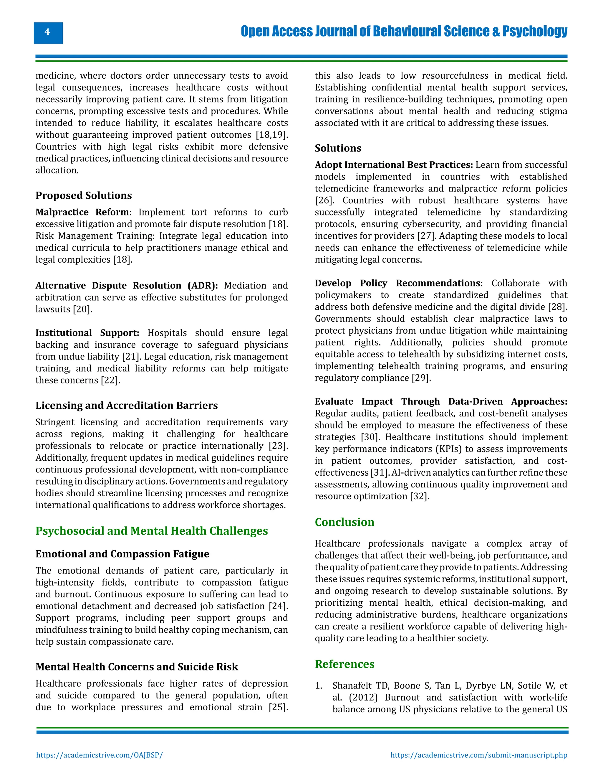 Challenges Faced by Health Professionals in Their Professional Lives: A Narrative Review | PDF
