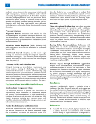 Challenges Faced by Health Professionals in Their Professional Lives: A ...