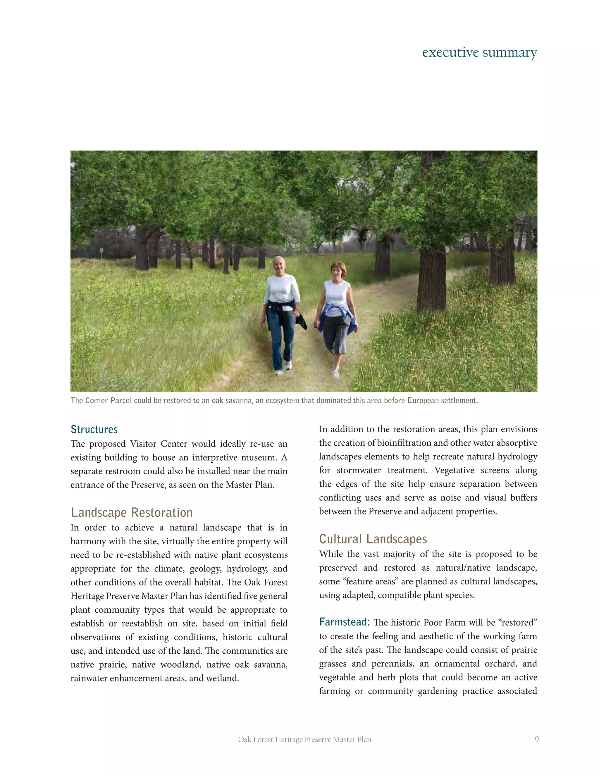 Forest Preserve District Executive Summary of Oak Forest Heritage ...
