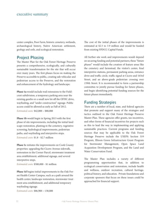 Forest Preserve District Executive Summary of Oak Forest Heritage Preserve Master Plan | PDF ...