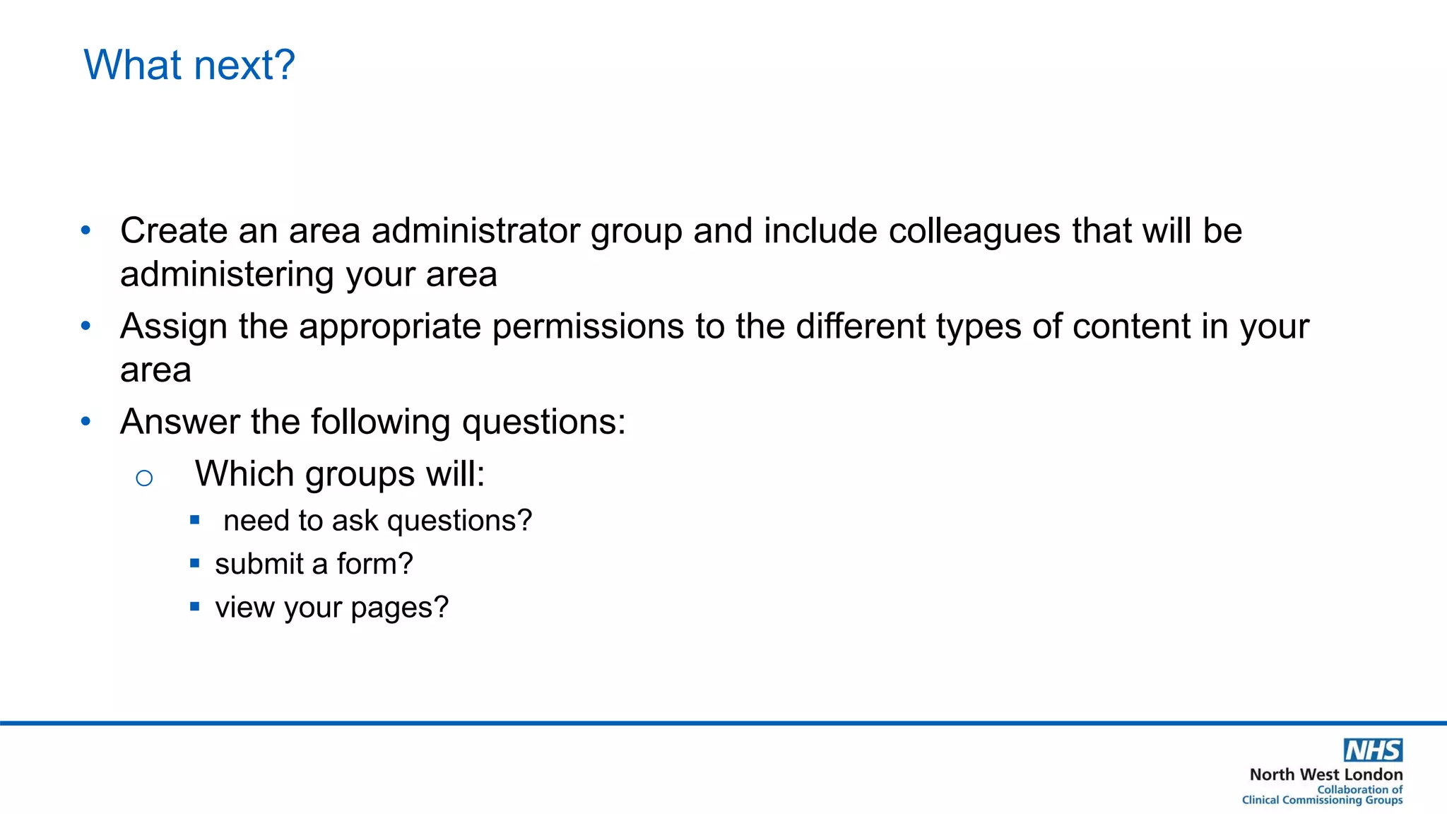 Oak intranet area manager training | PPTX