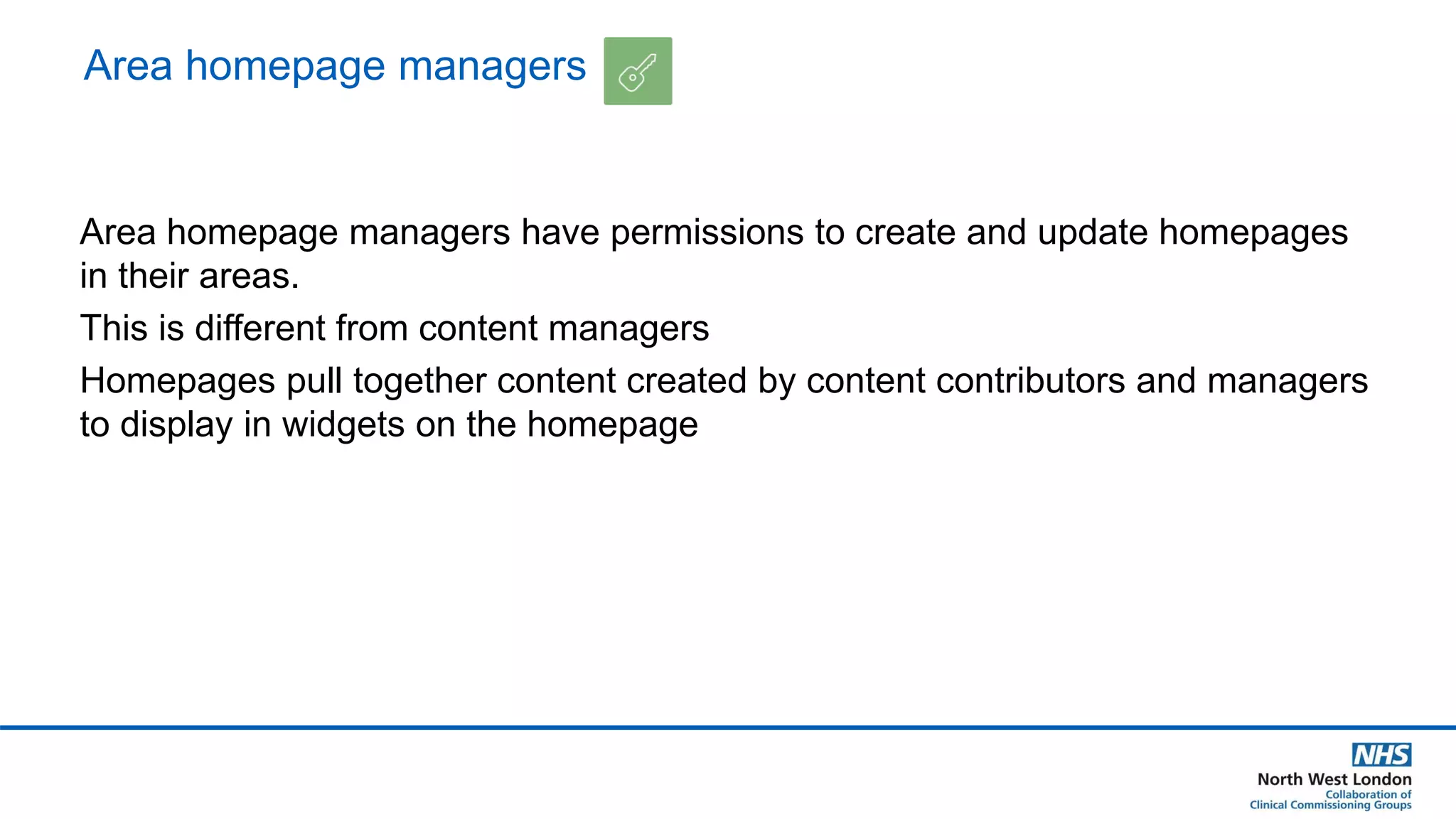 Oak intranet area manager training | PPTX