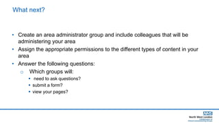 Oak intranet area manager training | PPTX