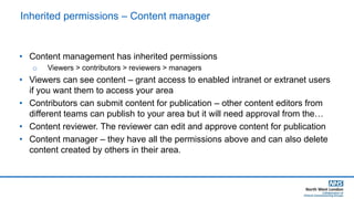Oak intranet area manager training | PPTX