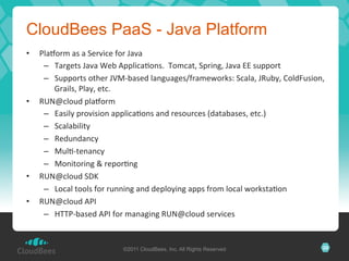 CloudBees PaaS Presentation at Oakland JUG | PDF