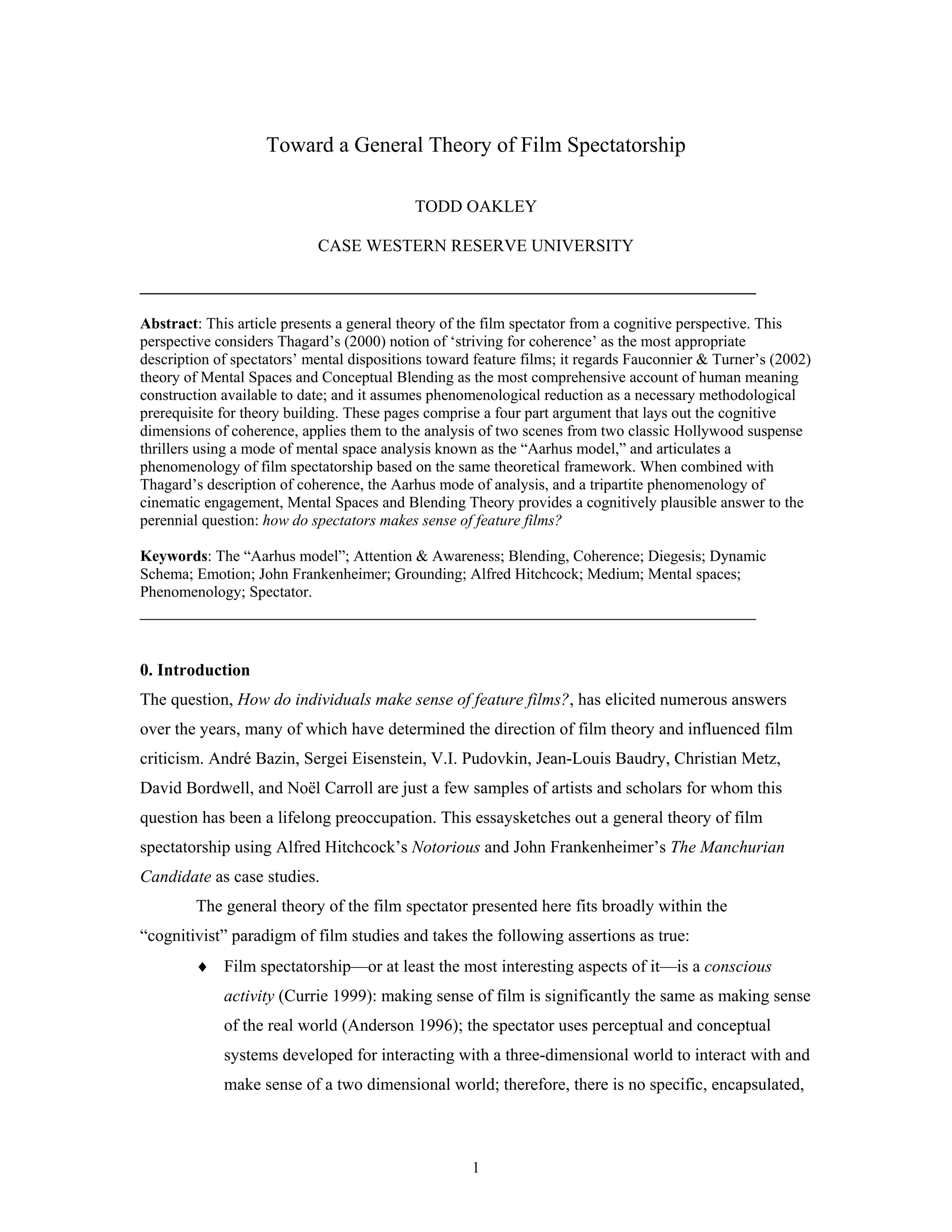 Oakley theory filmspectator | PDF