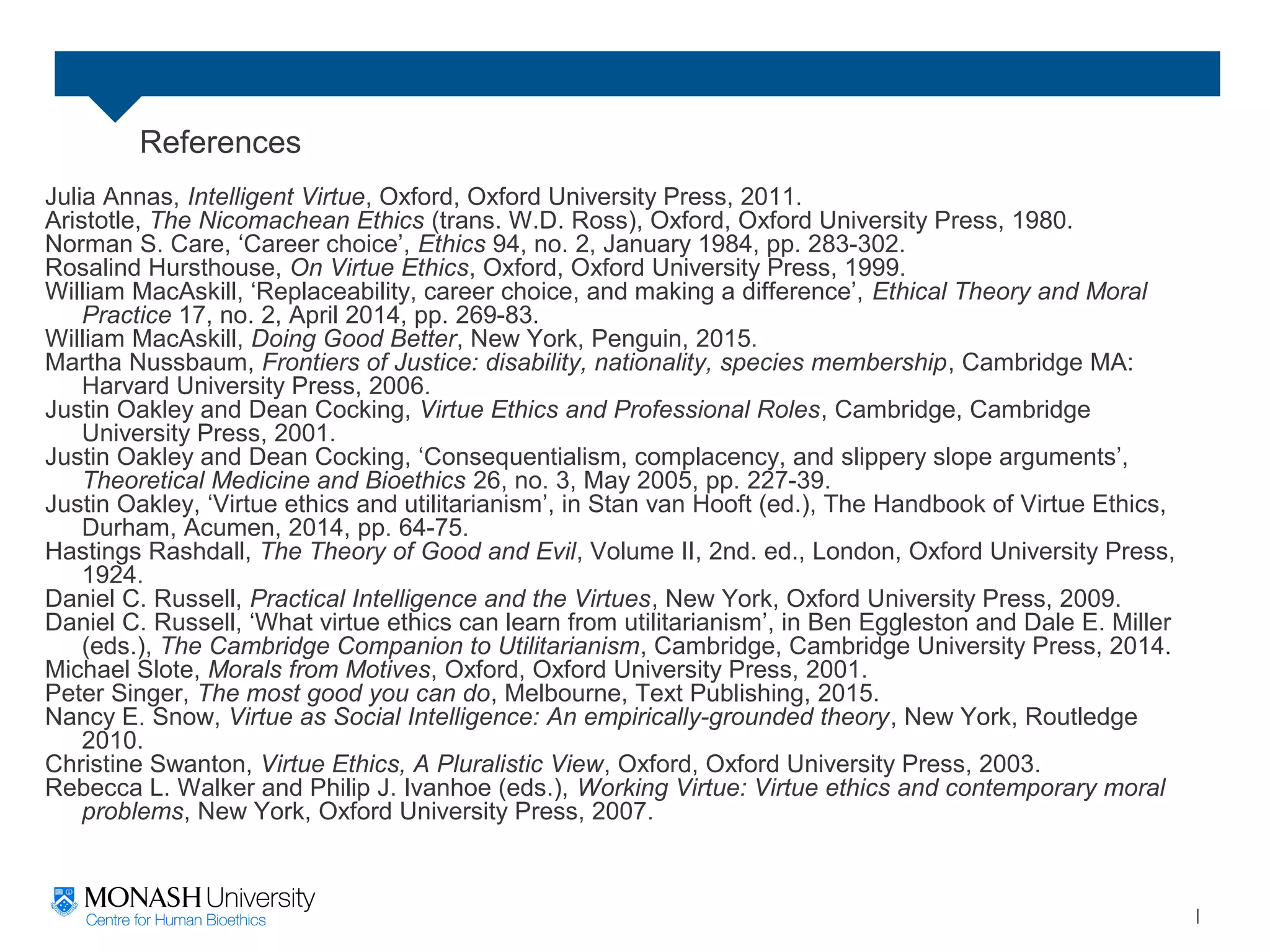 Justin Oakley - Virtue Ethics and Effective Altruism - EA Global ...