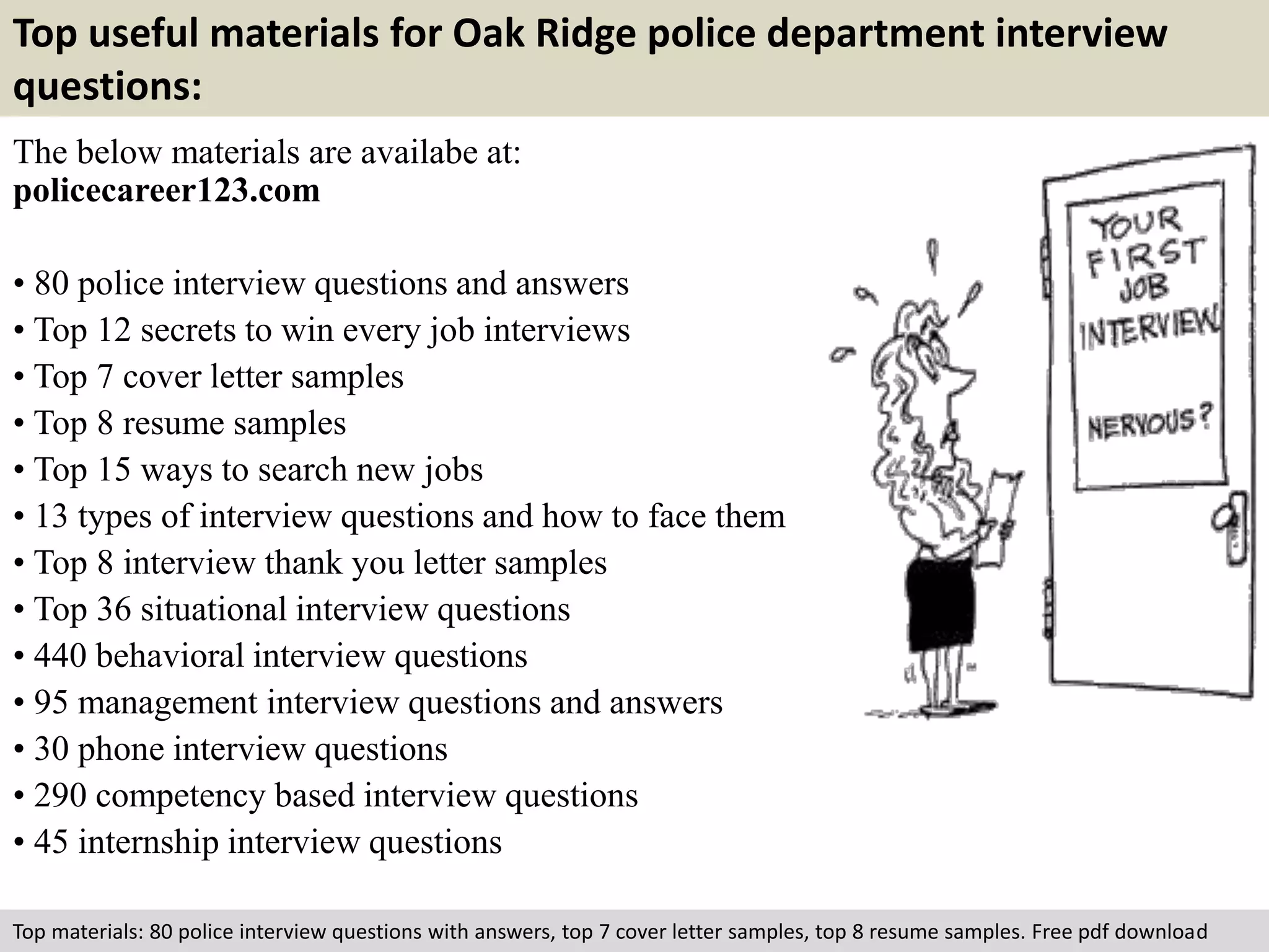 Oak ridge police department interview questions | PPTX