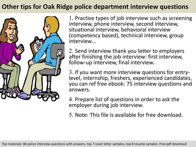 Oak ridge police department interview questions | PPTX