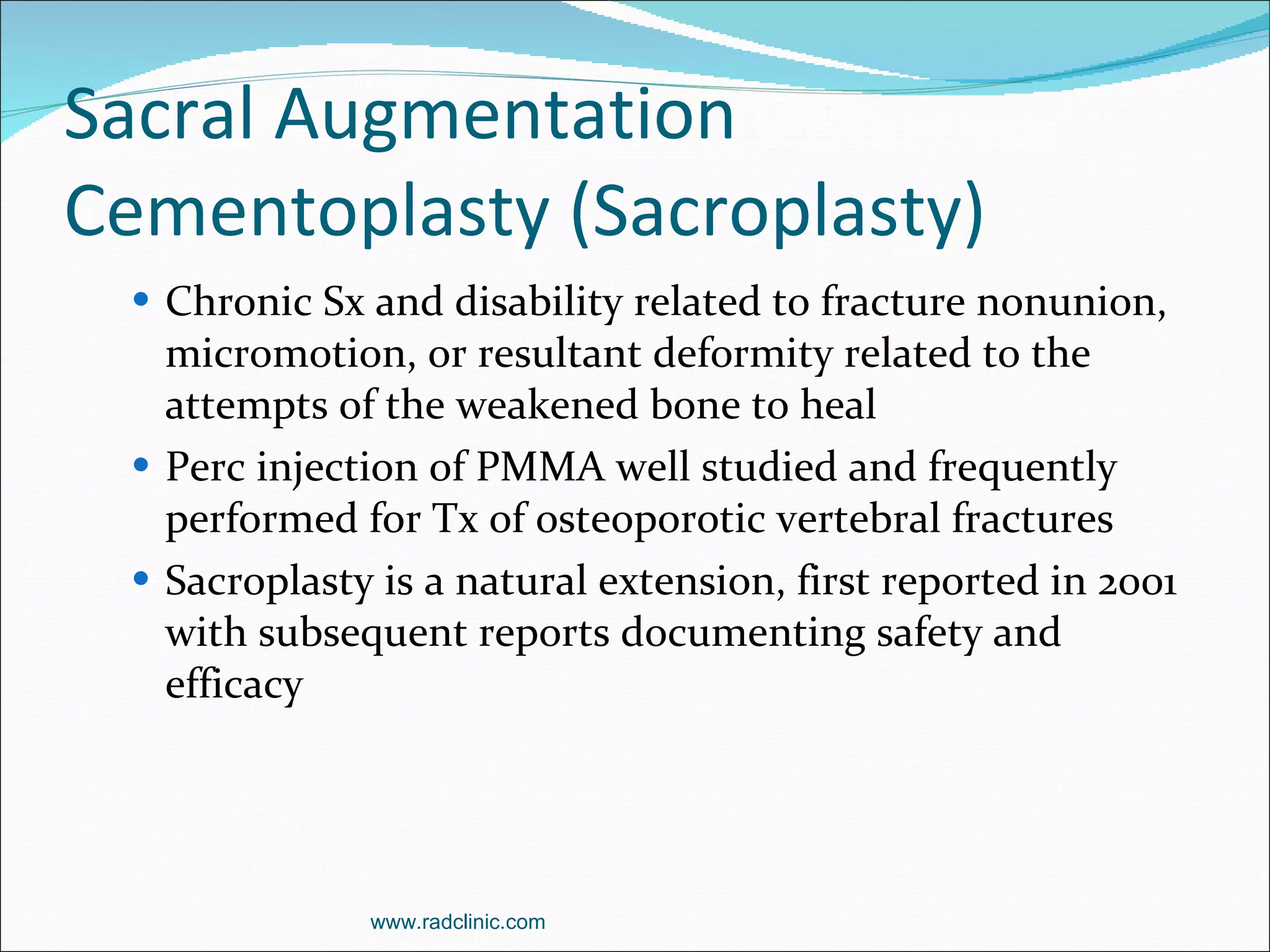 Sacroplasty Presentation | PPT