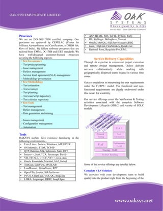 Oak testing profile2013 | PDF