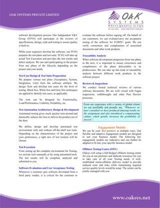 Oak testing profile2013 | PDF