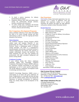 Oak testing profile2013 | PDF