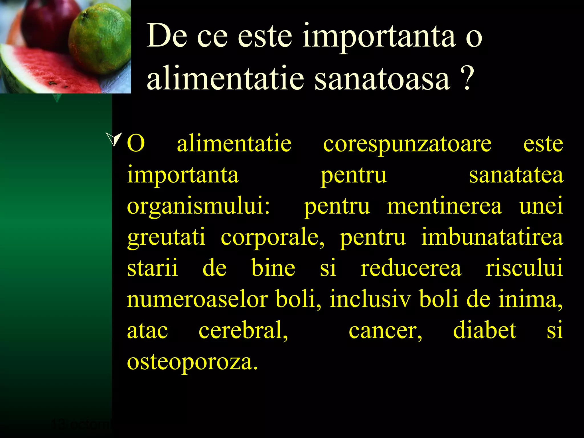 Alimentatie sanatoasa | PPT