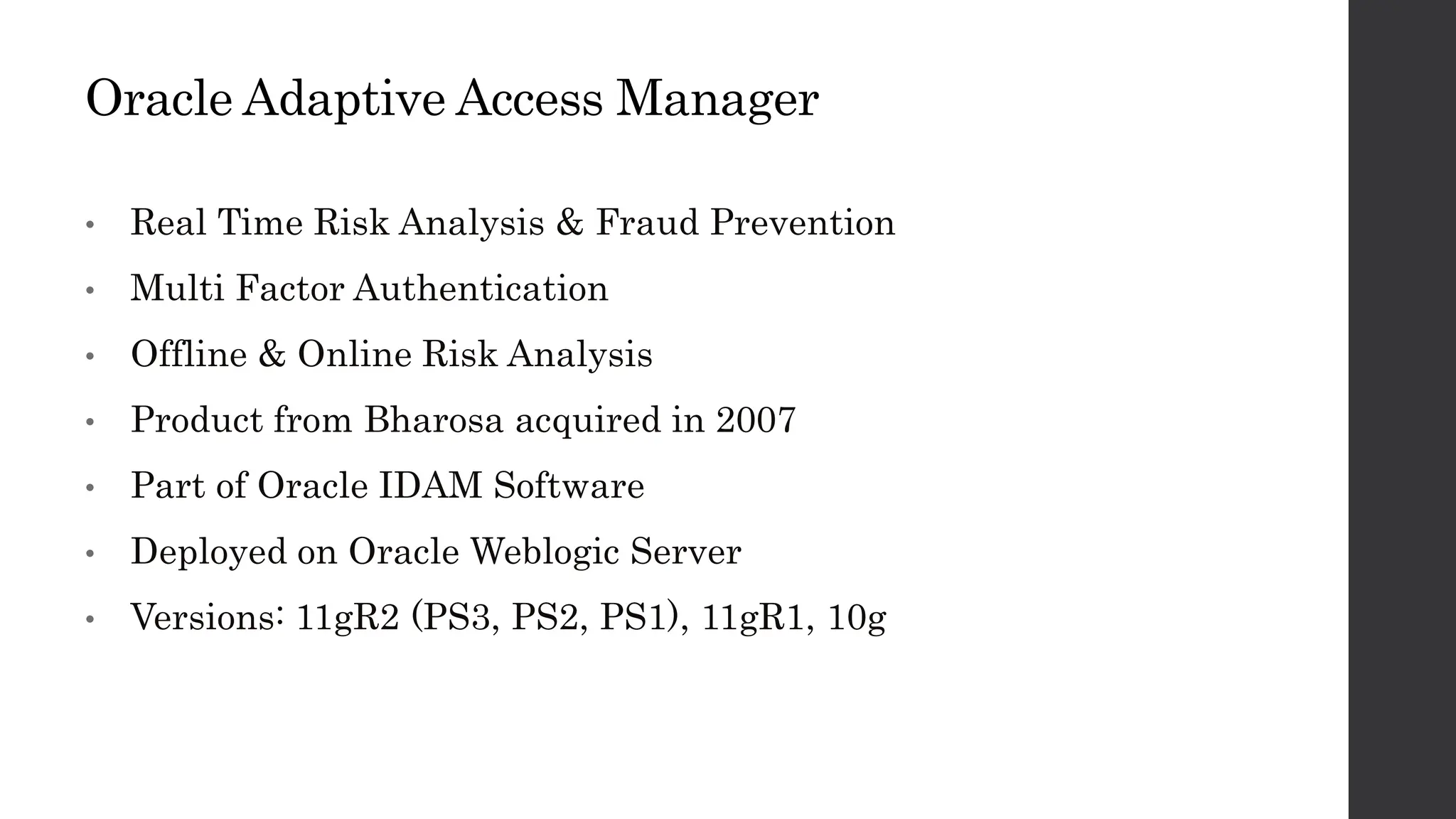 Oracle Identity and access management overview | PPT