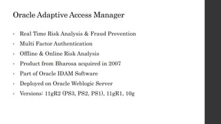 Oracle Identity and access management overview | PPT