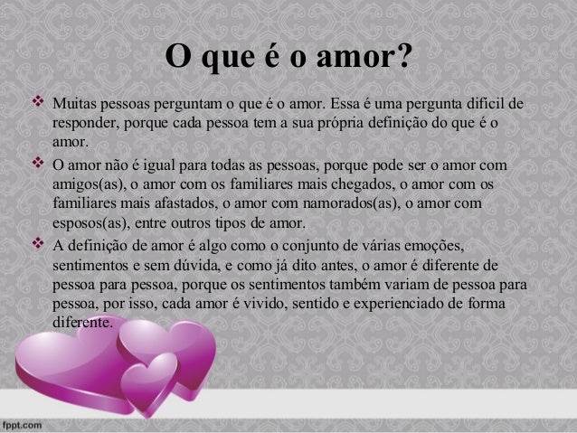 O amor