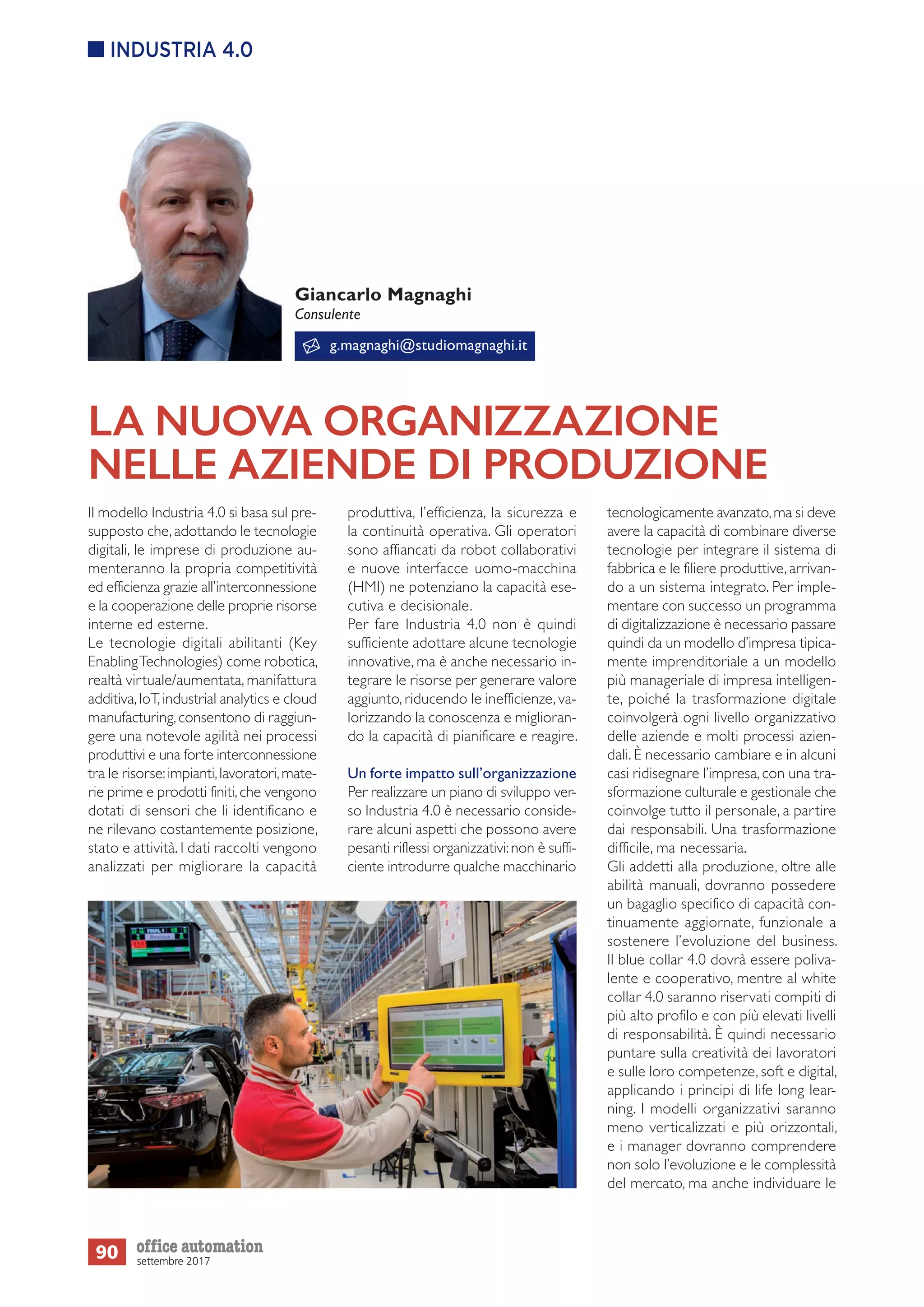 La nuova organizzazione nelle aziende di produzione | PDF