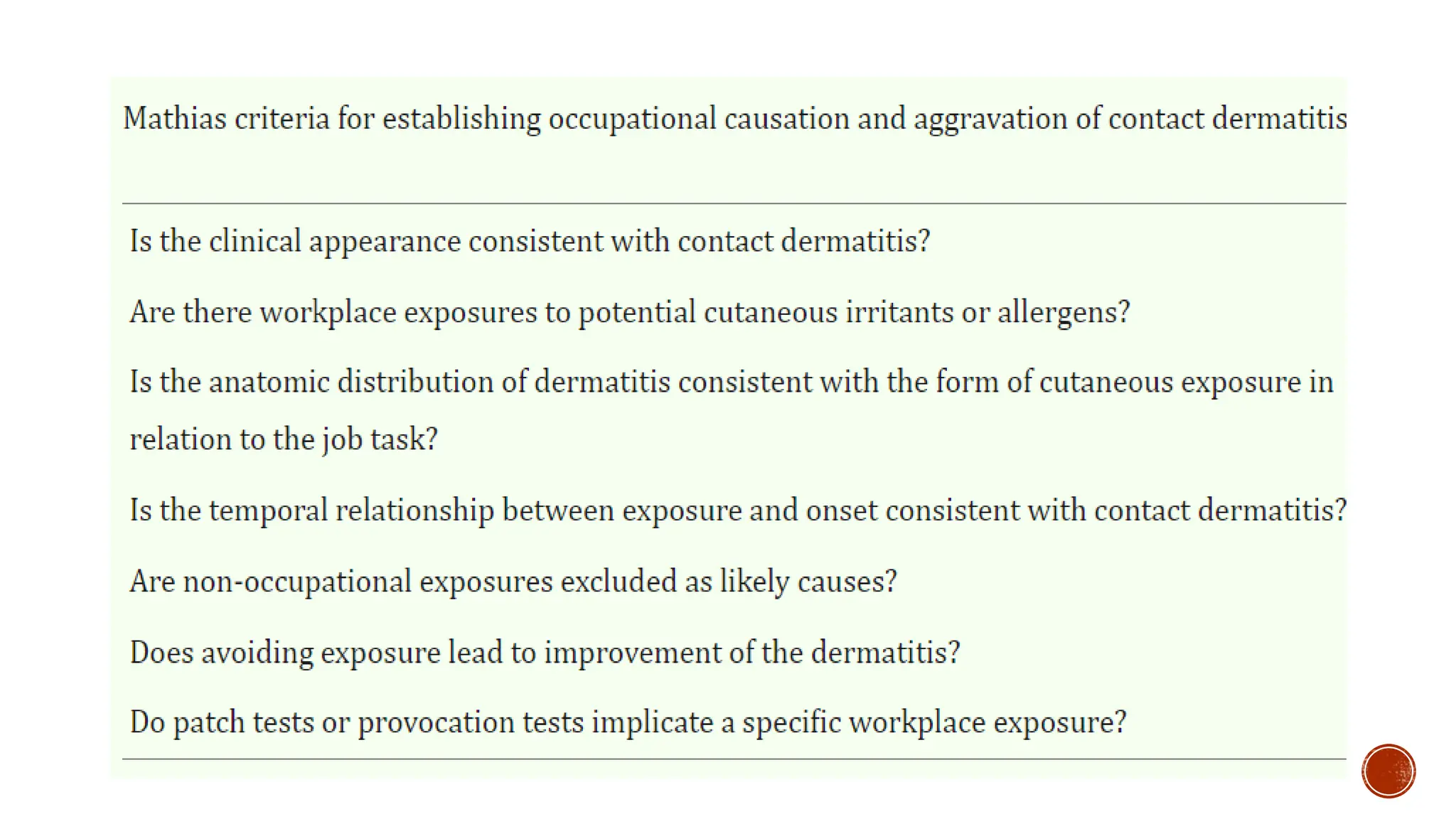 Occupational acne and dermatitis due to mineral oil | PPT