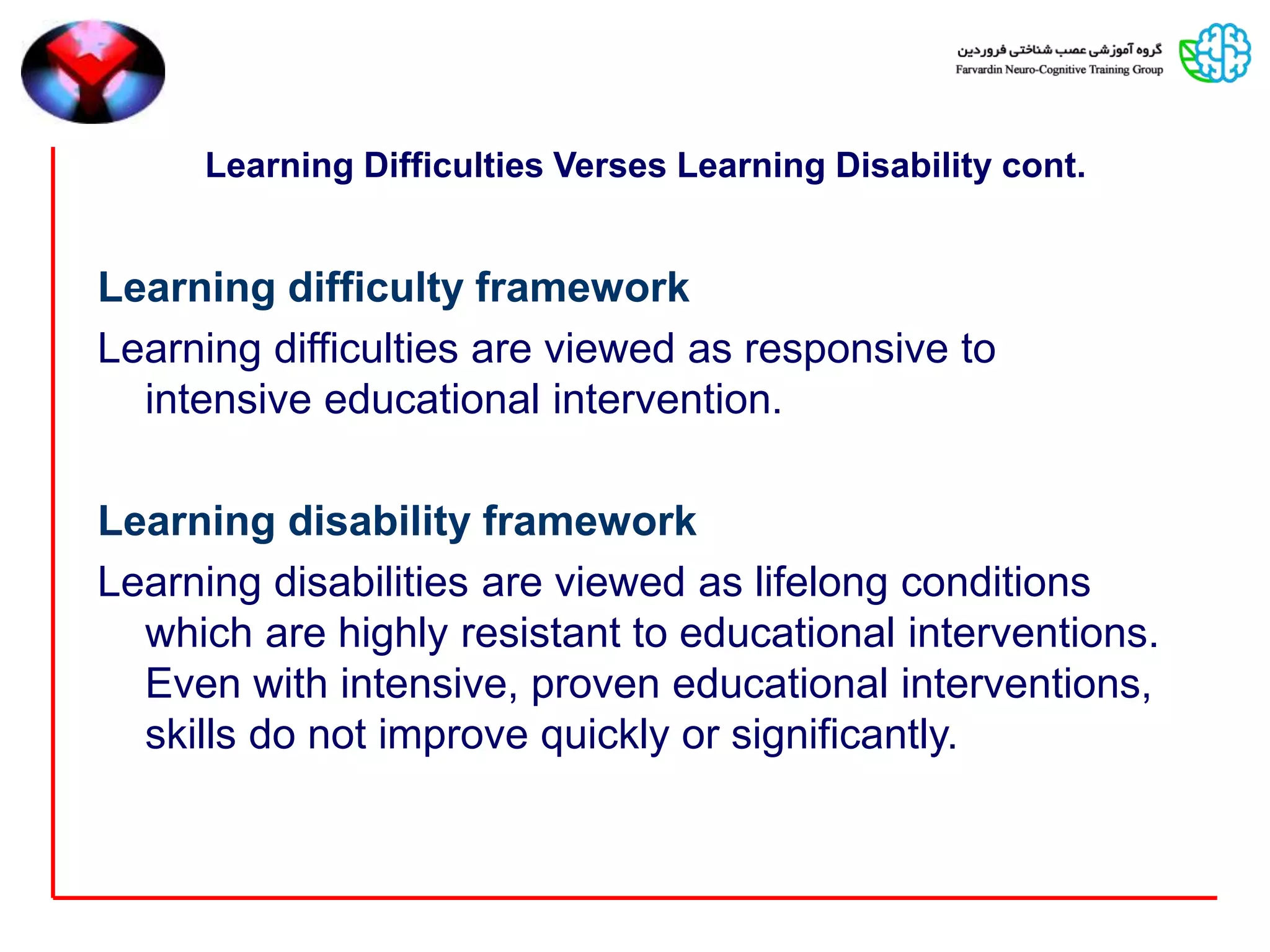 Introduction to Learning Disability Rehabilitation | PPSX