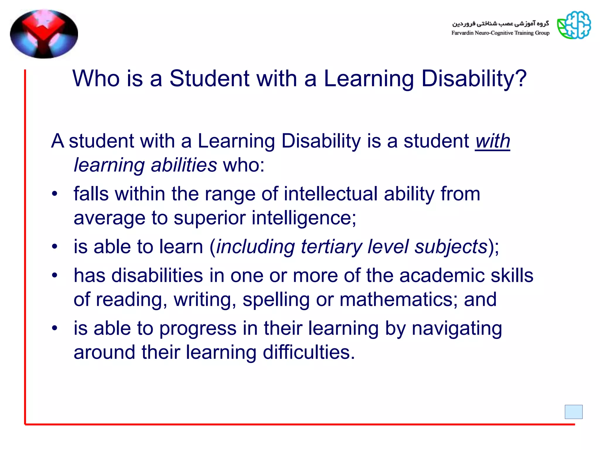 Introduction to Learning Disability Rehabilitation | PPSX