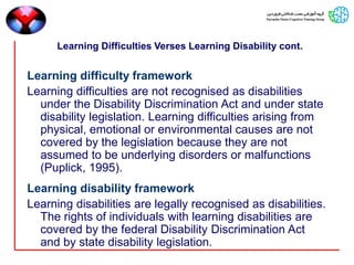 Introduction to Learning Disability Rehabilitation | PPSX